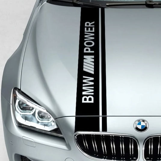 BMW Dual Rally Hood Stripe Decal | M Power Racing Vinyl Graphic – GRAPHICO