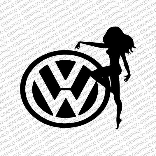 VW Lady Decal | Glossy & Matte Vinyl – GRAPHICO