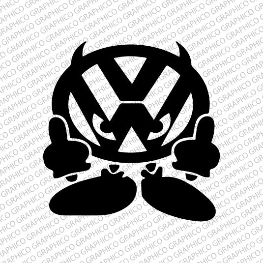 VW Middle Finger Decal | Glossy & Matte Vinyl – GRAPHICO